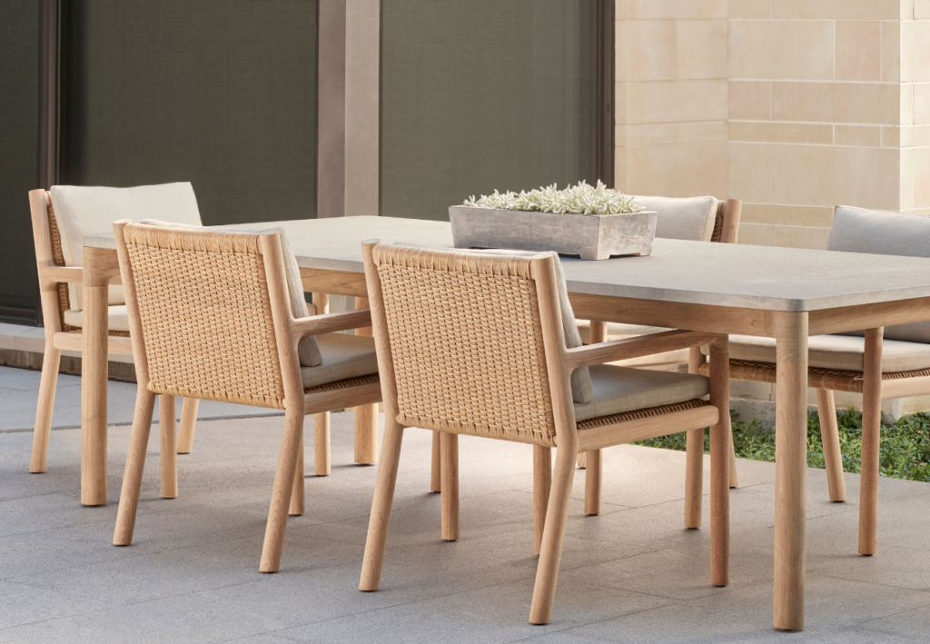 Franck 97.5" Rectangular Dining Table W/stone Top | Sutherland Furniture