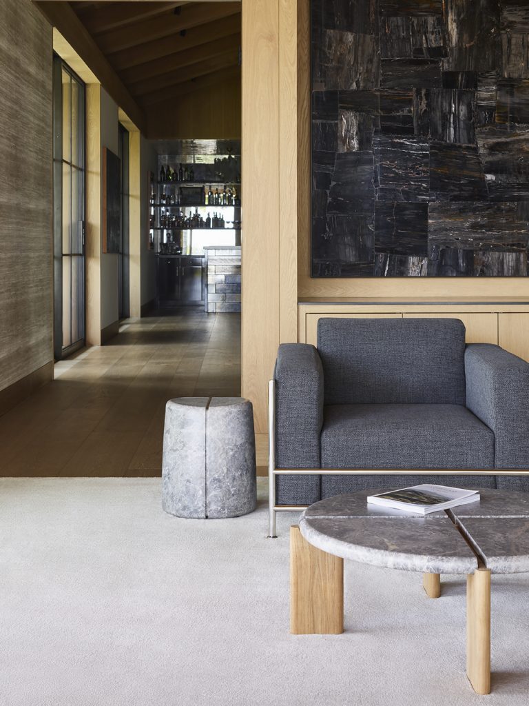 Samsa Medium Round Coffee Table With Stone Top | Sutherland Furniture