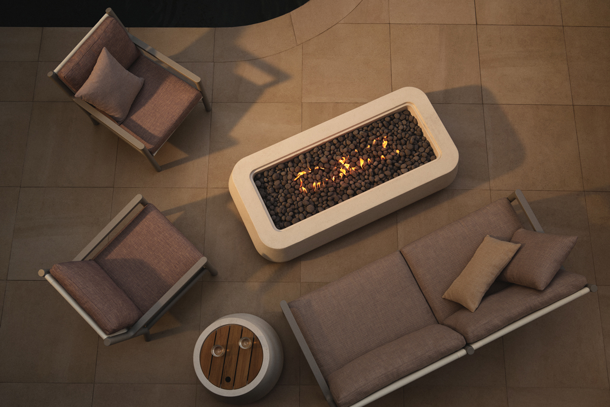 Luka Rectangular Fire Table | Sutherland Furniture